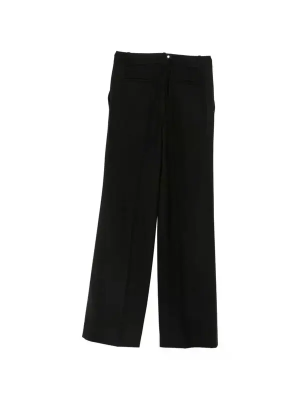 P.a.r.o.s.h Pressed-crease Straight-leg Trousers - Black
