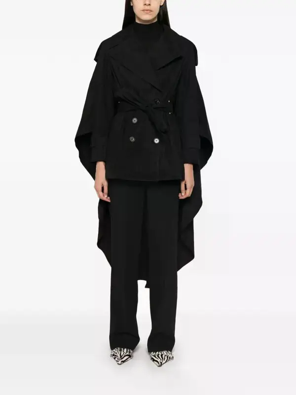 Elisabetta Franchi Belted Cape-panel Coat