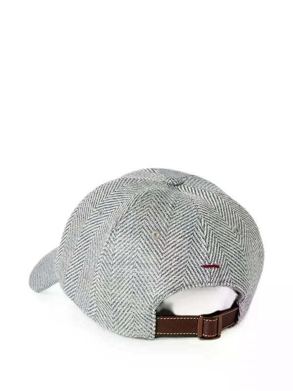 Brunello Cucinelli Alpaca, Wool, And Silk Chevron Baseball Cap