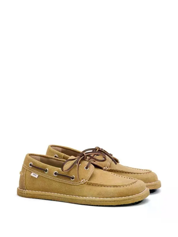 AMI Paris Cow Leather Boat Shoes