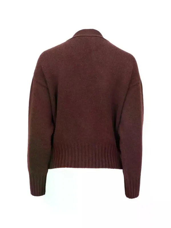 Isaia V-neck Button-up Cardigan - Brown