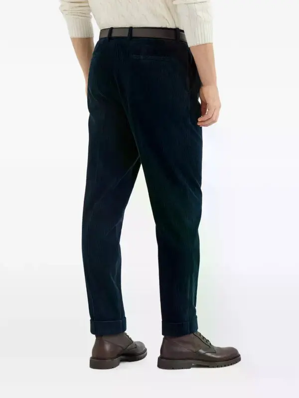 Brunello Cucinelli Garment-dyed Cotton Corduroy Pleated Trousers