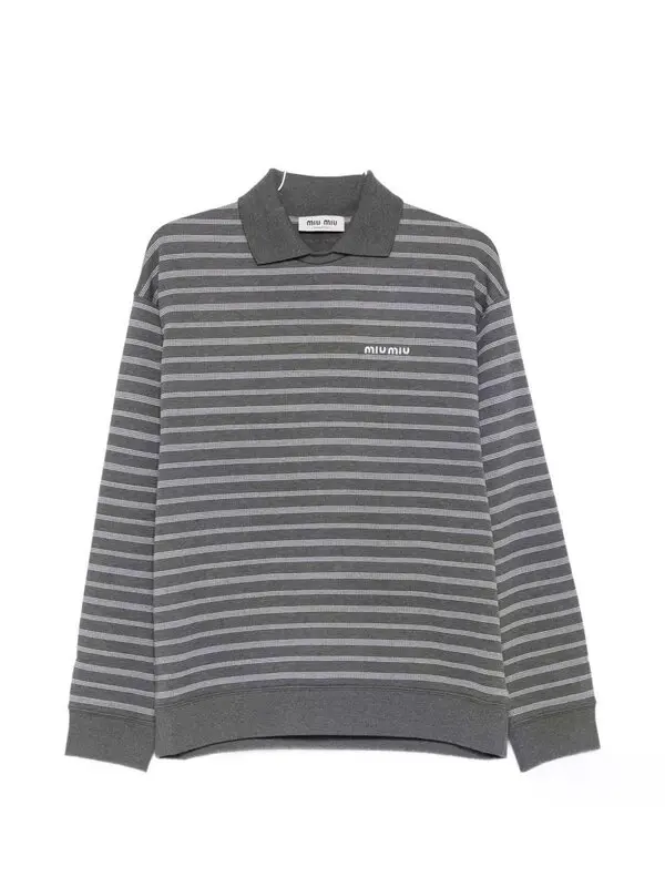 Miu Miu Striped Polo-collar Knit