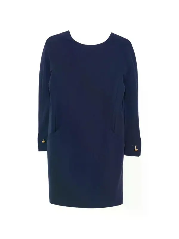 Max Mara Button-cuff Mini Dress - Blue