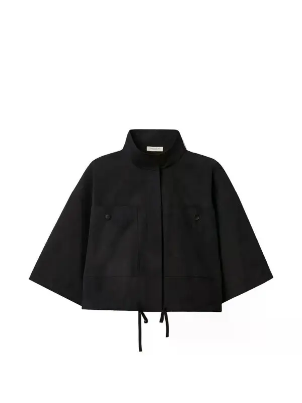Lafayette 148 New York Long-sleeve Drawstring-hem Jacket - Black