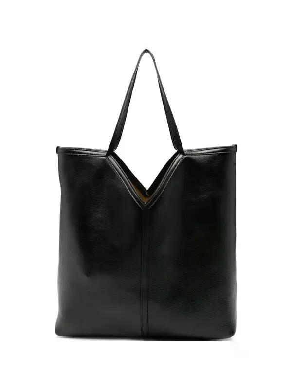 Saint Laurent V-cut Leather Tote Bag