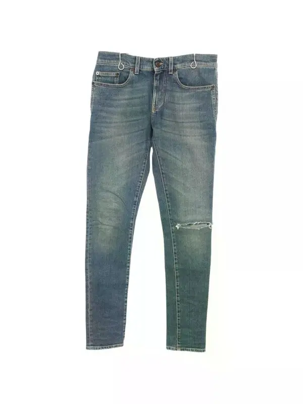 Saint Laurent 2010s D02 Distressed Jeans - Blue
