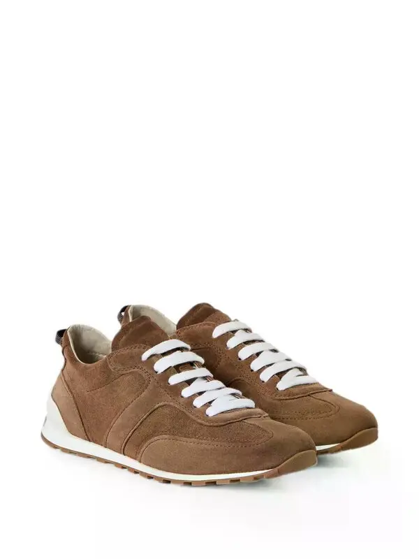 Brunello Cucinelli Suede Runners With Shiny Loops