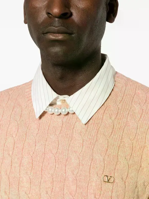 Valentino Garavani Vlogo Signature Cable Knit Jumper