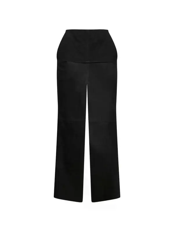 Rick Owens Seam-detail Leather Trousers - Black