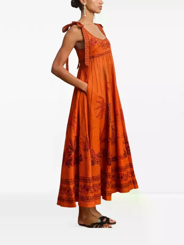 ALEMAIS Boathouse Ballet Sundress - Orange