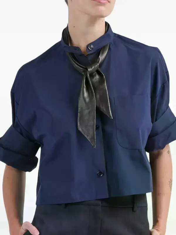 TWP Ex On Repeat Leather-tie Shirt