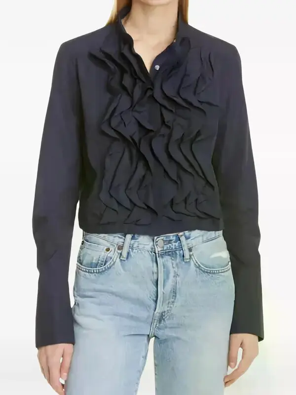 TWP Patti Ruffled Blouse - Blue