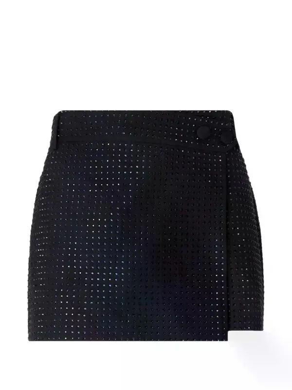 Pinko Rhinestone-embellished Wrap Skirt - Black