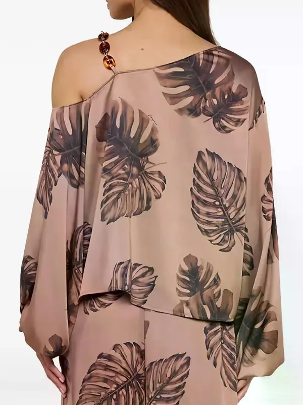 L'Agence Asami One-shoulder Blouse - Brown