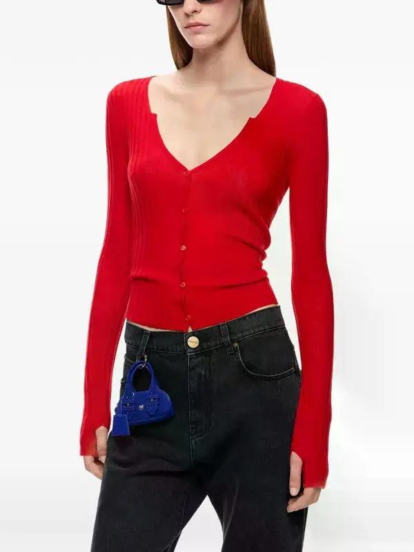 Pinko Ribbed Cardigan With Buttons