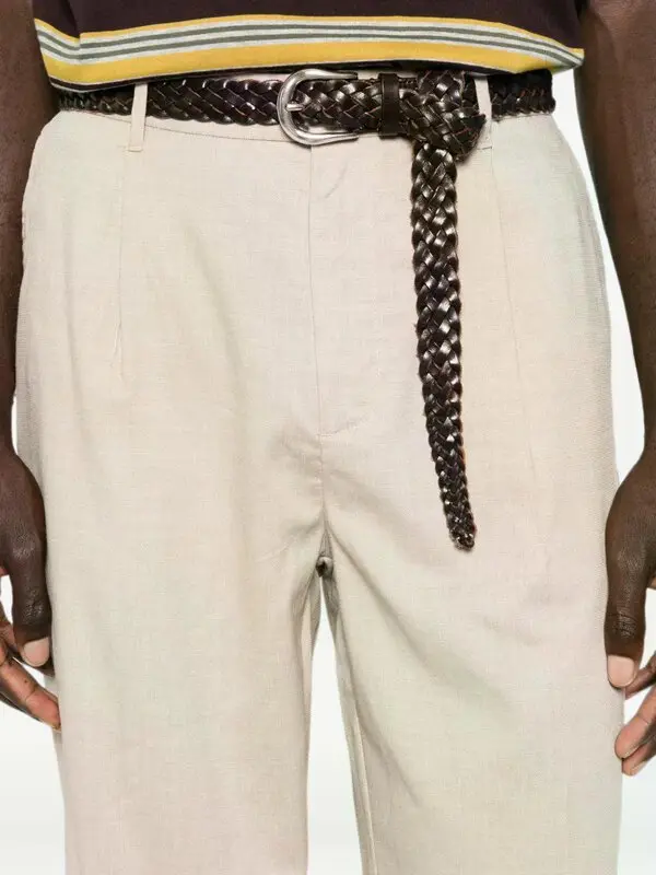LES DEUX Pleated Straight-leg Trousers