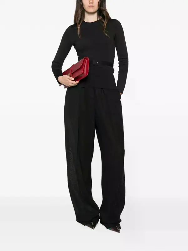 TOM FORD Belted Long-sleeve Sweater - Black