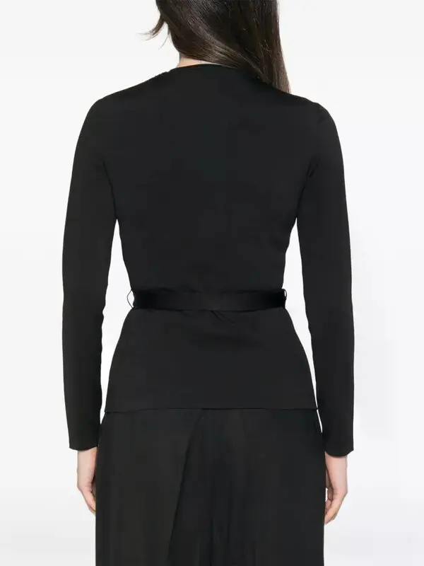 TOM FORD Belted Long-sleeve Sweater - Black