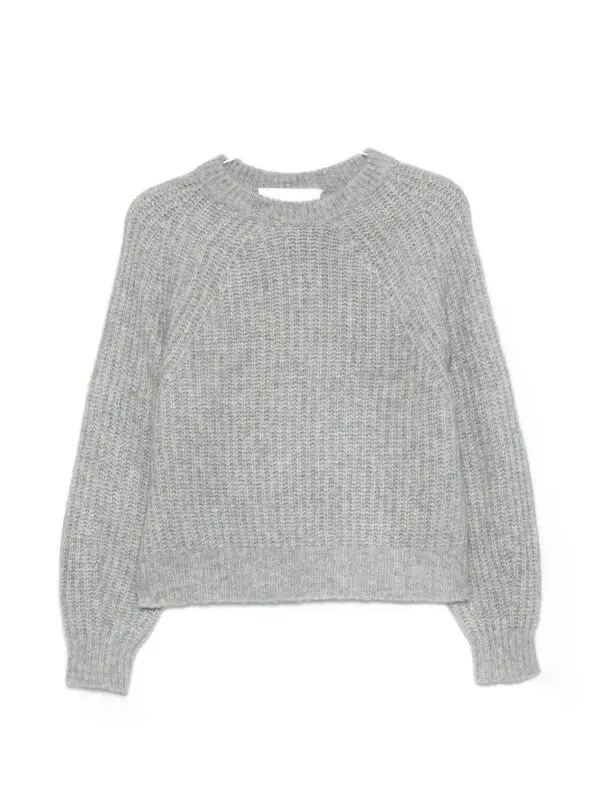 EMERSON RENALDI Ribbed Knit Raglan Sweater - Grey