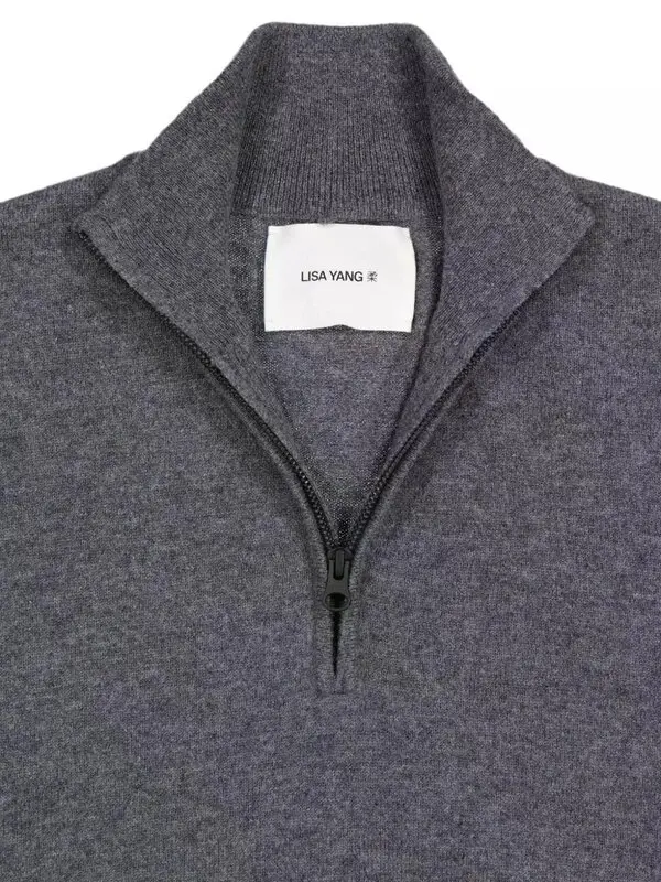 LISA YANG Quarter-zip Knitted Sweater