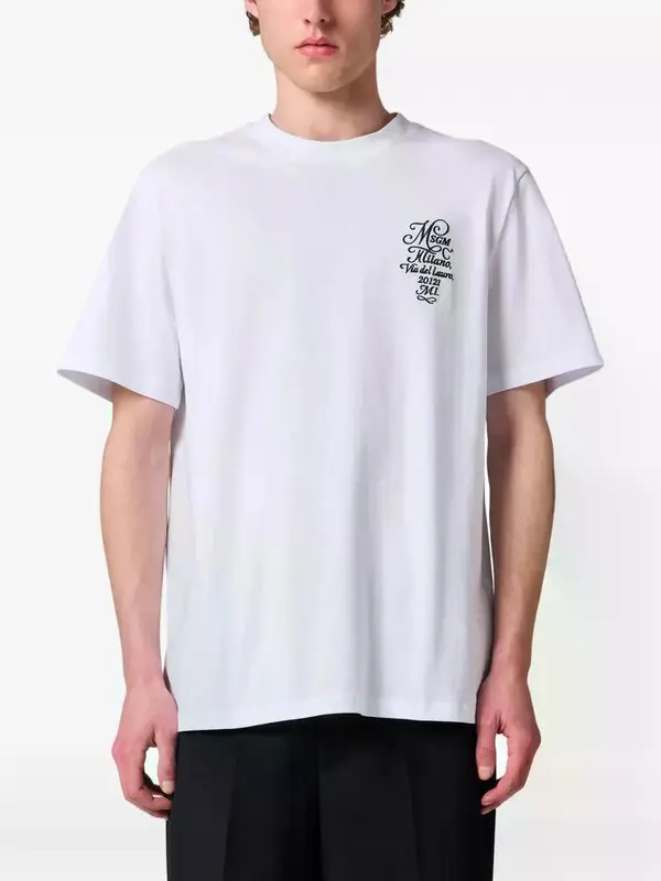 MSGM Logo-print Crew-neck T-shirt