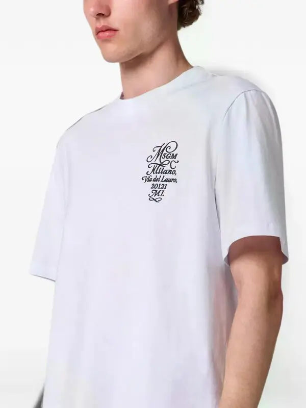 MSGM Logo-print Crew-neck T-shirt