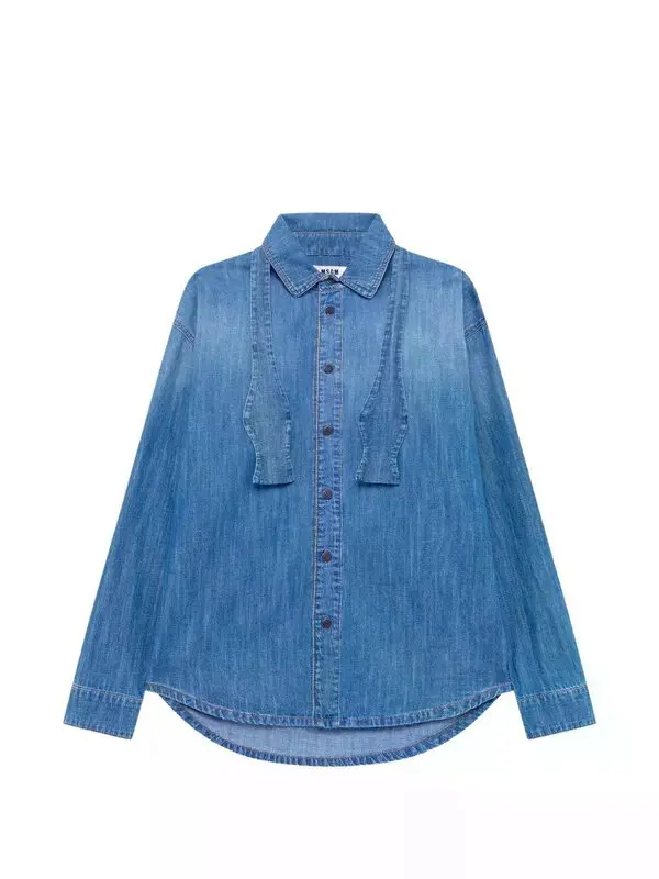 MSGM Bow-tie Denim Shirt