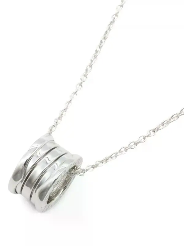 BVLGARI 18k White Gold B-zero1 Pendant Necklace - Silver