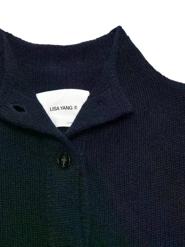 LISA YANG Button-fastening High-neck Cardigan
