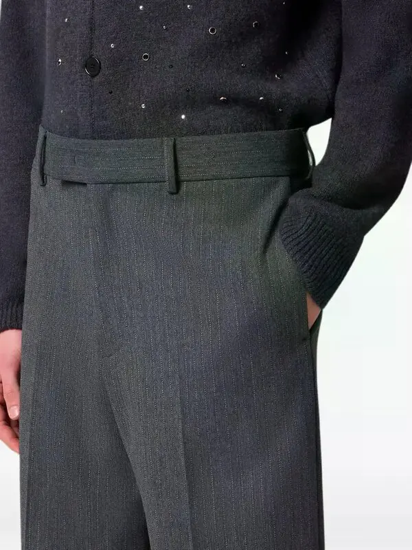 MSGM Pinstripe-pattern Pressed-crease Trousers
