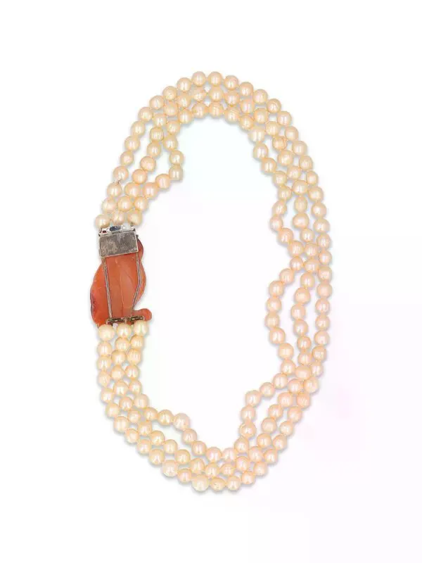 Vintage Owl Detail Necklace With Faux Pearl Embellishment
