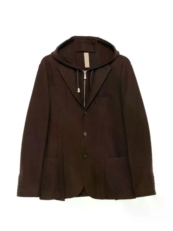 Eleventy Hooded Wool Jacket