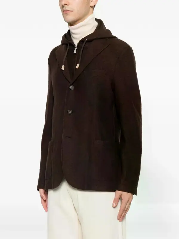 Eleventy Hooded Wool Jacket