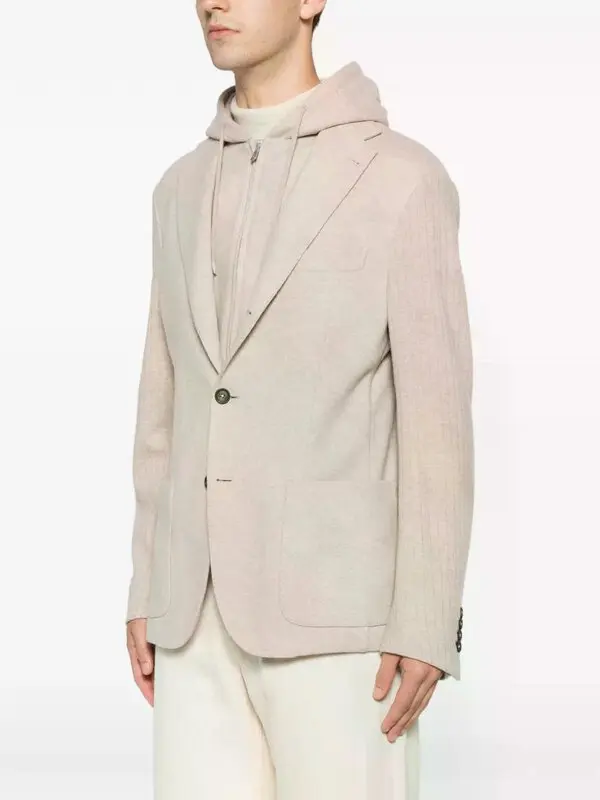 Eleventy Hooded Single-breasted Jacket