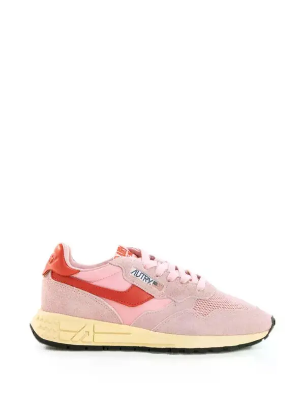AUTRY Logo-patch Panelled Sneakers - Pink