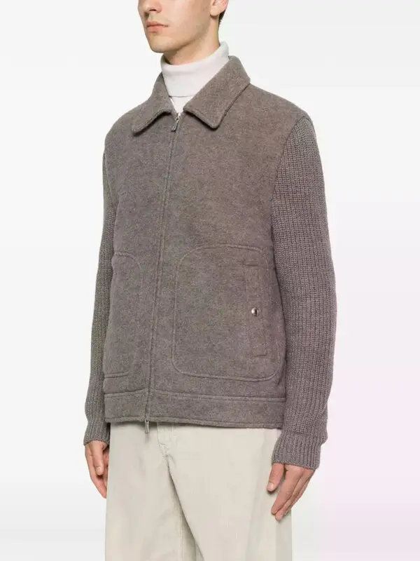 Eleventy Knit-sleeves Jacket