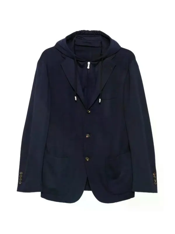 Eleventy Hooded Wool Jacket