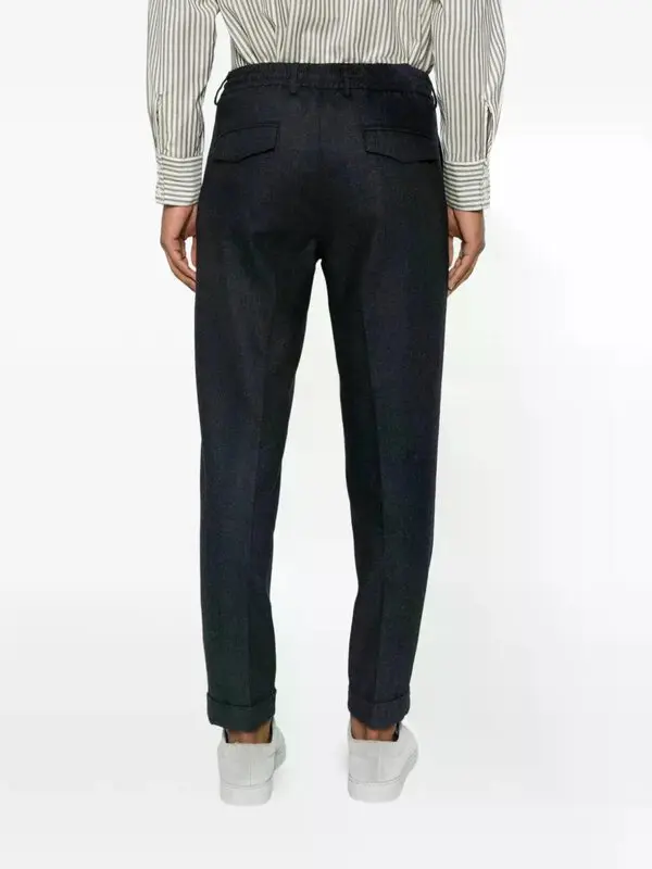 Eleventy Drawstring-waist Pleated Trousers