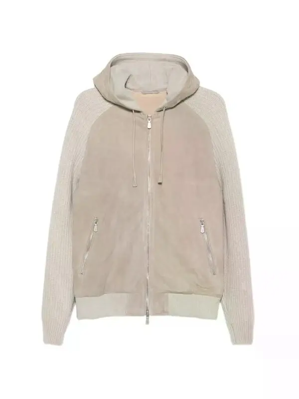 Eleventy Suede Panelled Jacket