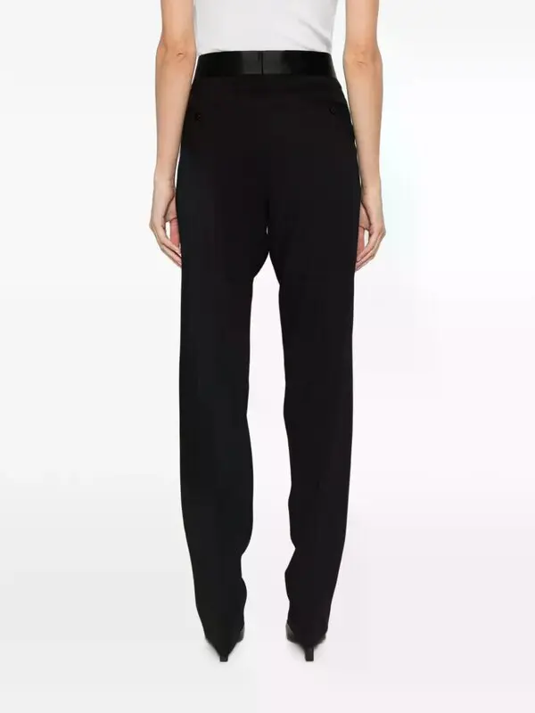 Giorgio Armani Satin-trim Pleated Trousers
