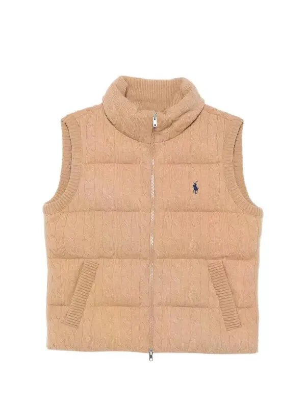 Polo Ralph Lauren Cable Knit Padded Gilet - Neutrals
