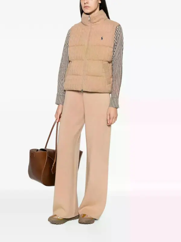 Polo Ralph Lauren Cable Knit Padded Gilet - Neutrals