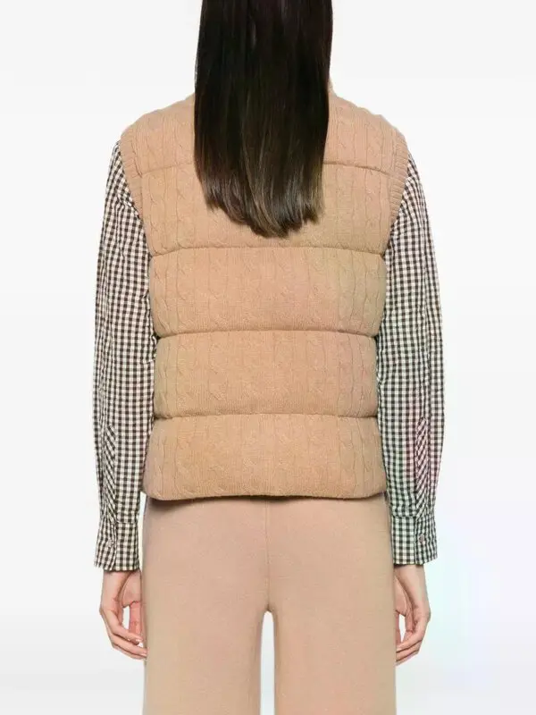 Polo Ralph Lauren Cable Knit Padded Gilet - Neutrals