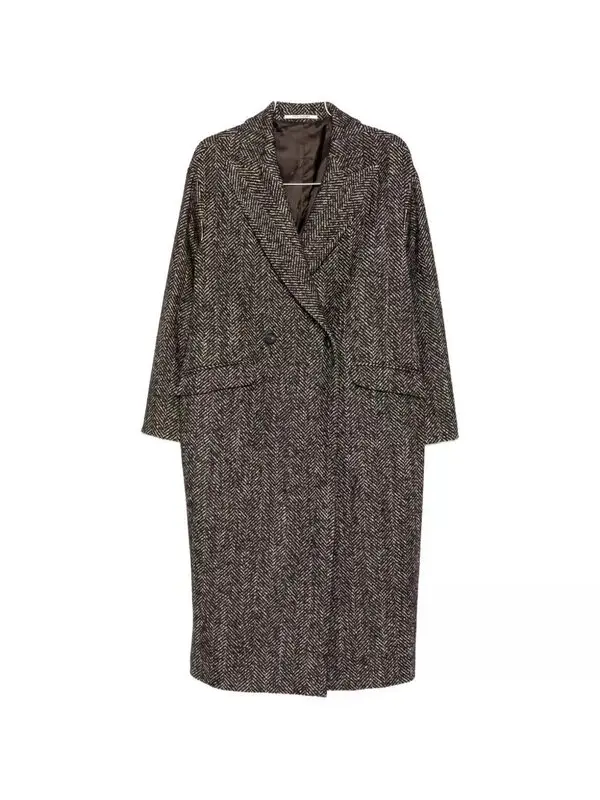 Tagliatore Herringbone-pattern Double-breasted Coat