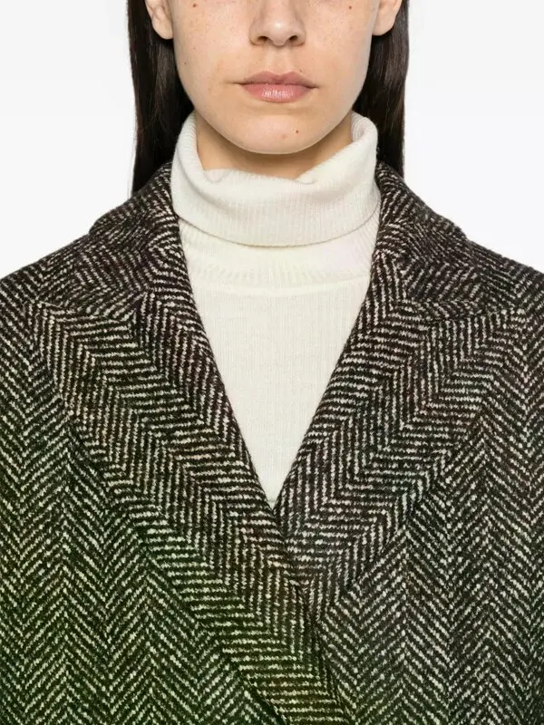 Tagliatore Herringbone-pattern Double-breasted Coat