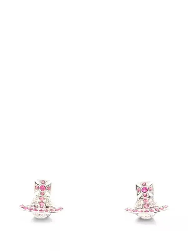 VIVIENNE WESTWOOD 2020s Kika Orb Rhinestone Earrings - Silver
