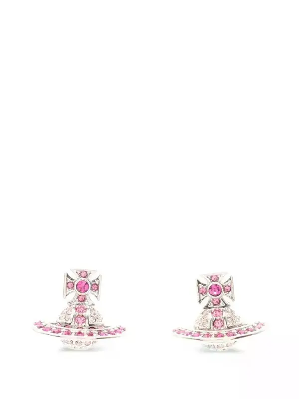 VIVIENNE WESTWOOD Kika Orb Rhinestone Earrings - Silver