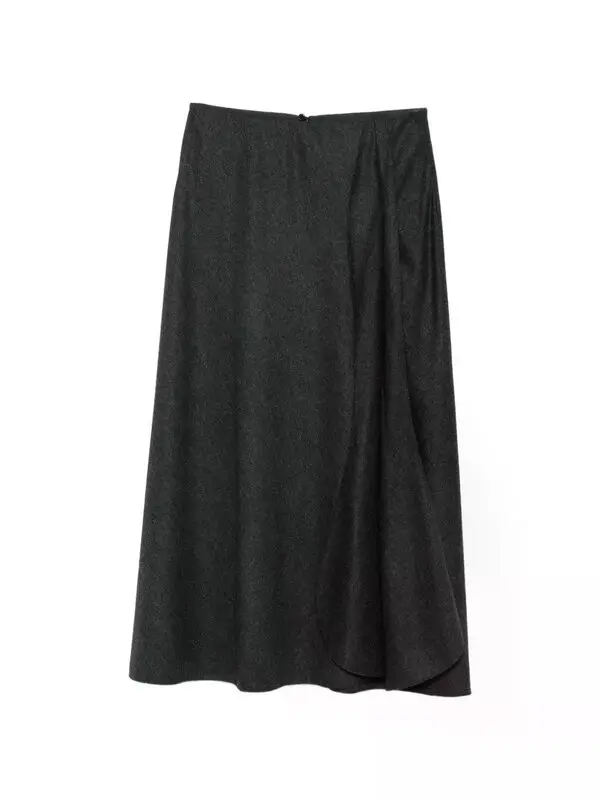 Giorgio Armani Asymmetric Draped Midi Skirt