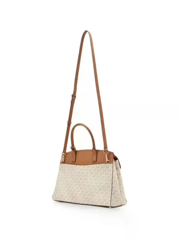 Michael Kors Logo-print Leather-trim Satchel Bag